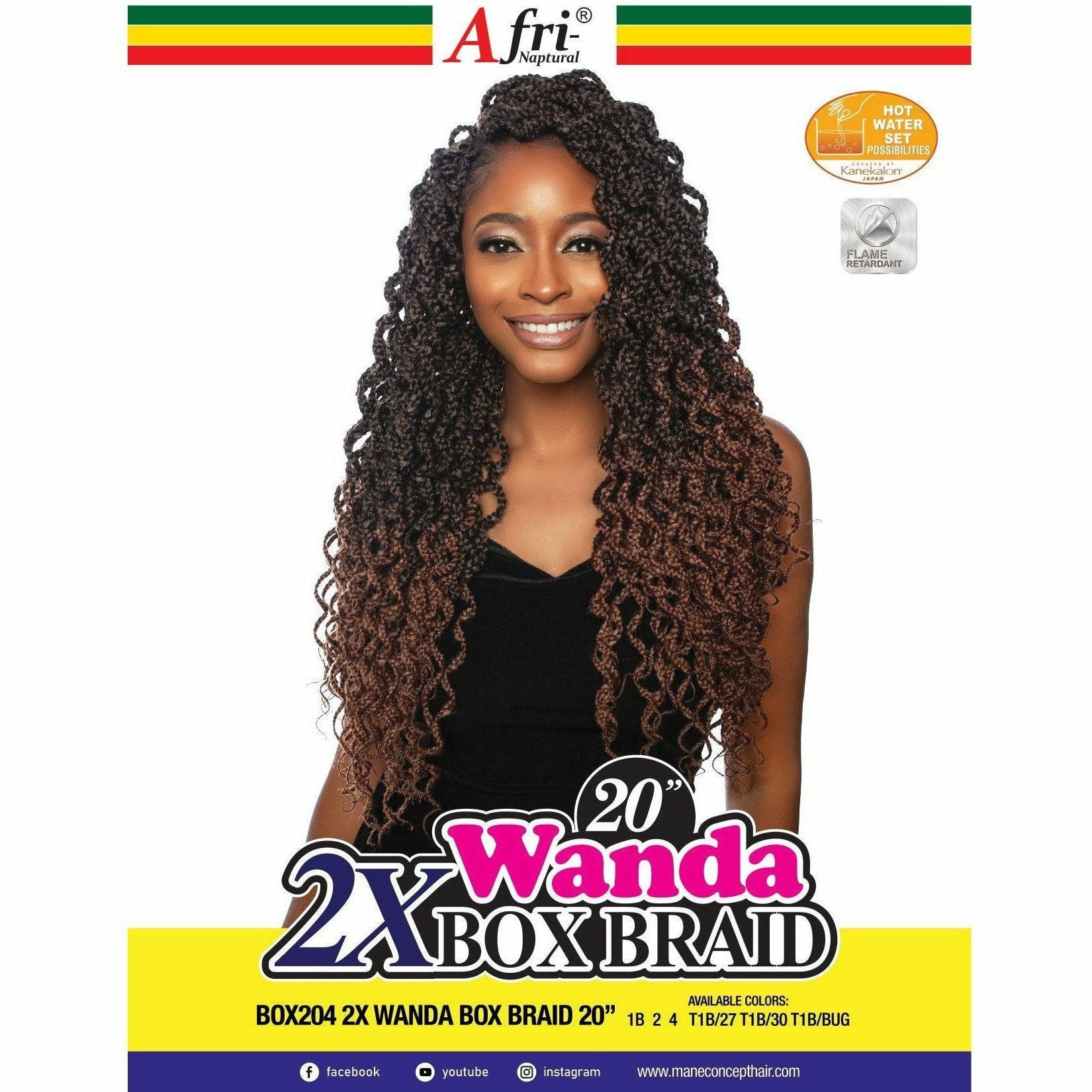 Afri Naptural: 2X Wanda Box Braid 20" (BOX204) - FINAL SALE – Beauty ...