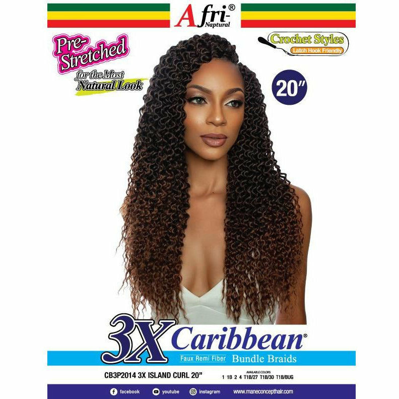 Afri-Naptural: Crochet Braid Caribbean 3X Aruba Curl 14" – Beauty Depot ...