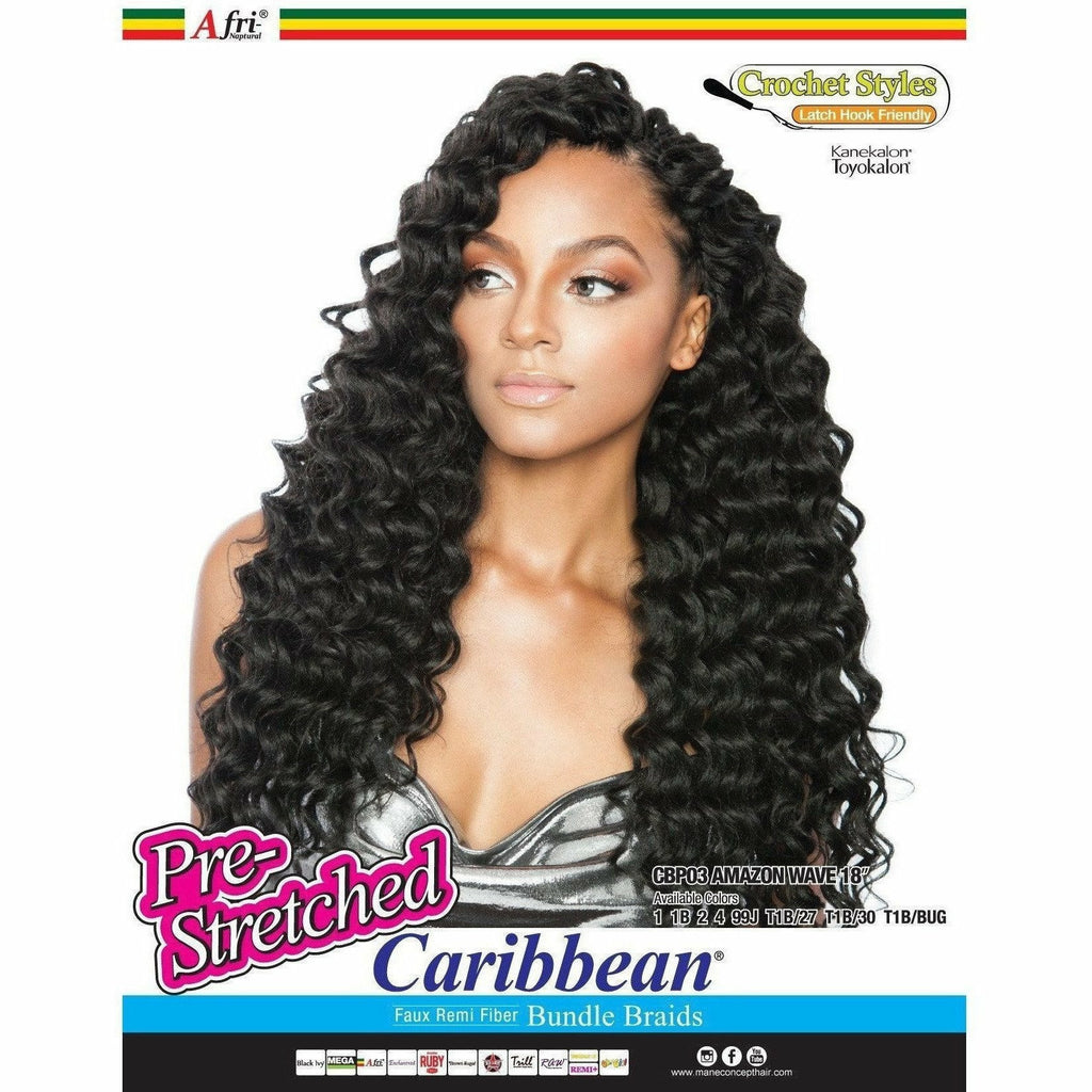 Afri-Naptural: Caribbean Bundle Pre-Stretched Amazon Wave 18" (CBP03 ...