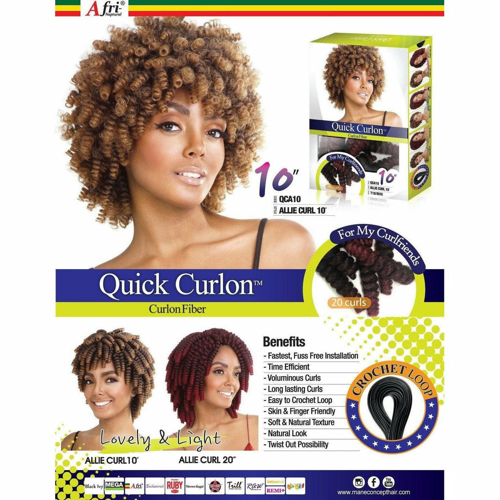 Afri-Naptural® Quick Curlon ALLIE CURL 10” (QCA10) - FINAL SALE ...