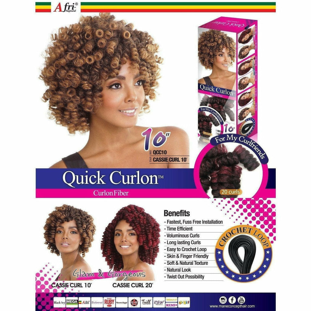 Afri-Naptural® Quick Curlon CASSIE CURL 10” (QCC10) - FINAL SALE ...