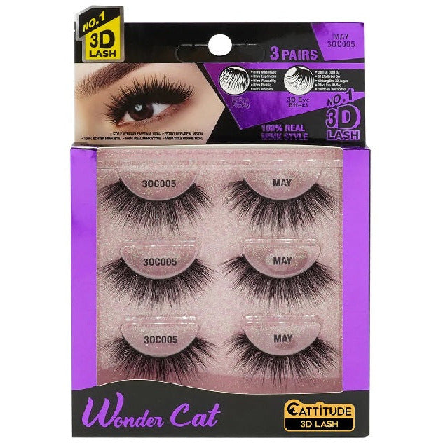 EBIN: Wonder Cat Faux Mink 3D Lashes - 3pack – Beauty Depot O-Store