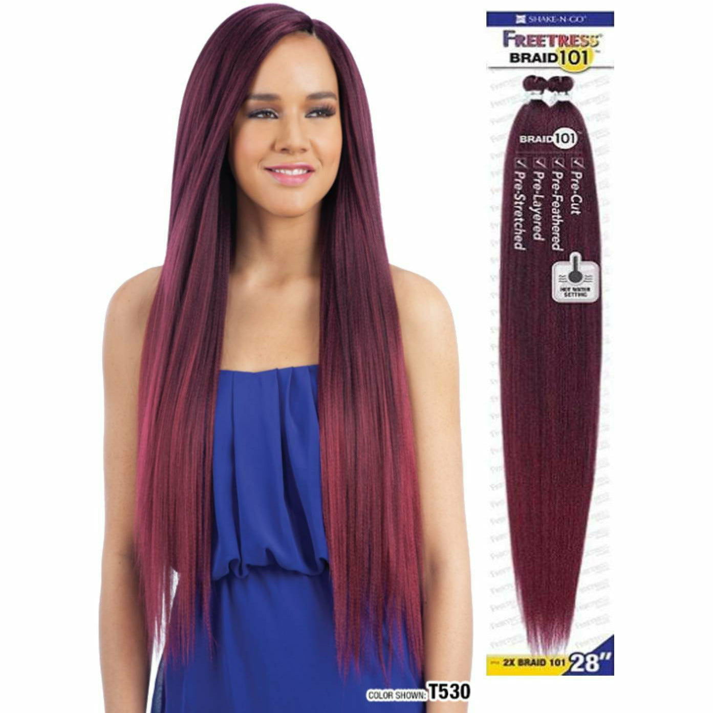 FreeTress: 6X Braid 101 28" Pre-Stretched Braiding Hair – Beauty Depot ...