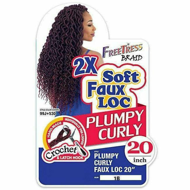 FreeTress: 2X Plumpy Curly Faux Loc 20" Crochet Braids – Beauty Depot O ...