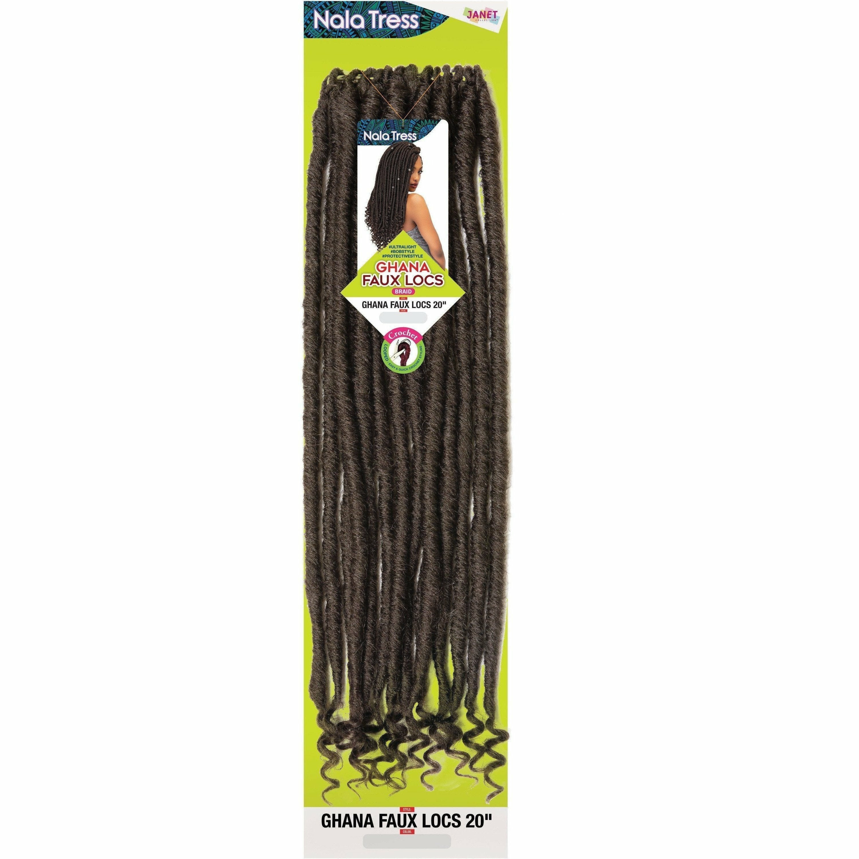 Janet Collection: Nala Tress Ghana Faux Locs 20" Crochet Braids ...