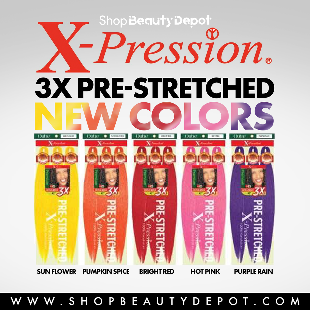 X-Pression: 3X Ultra Pre-Stretched Braid 52" – Beauty Depot O-Store