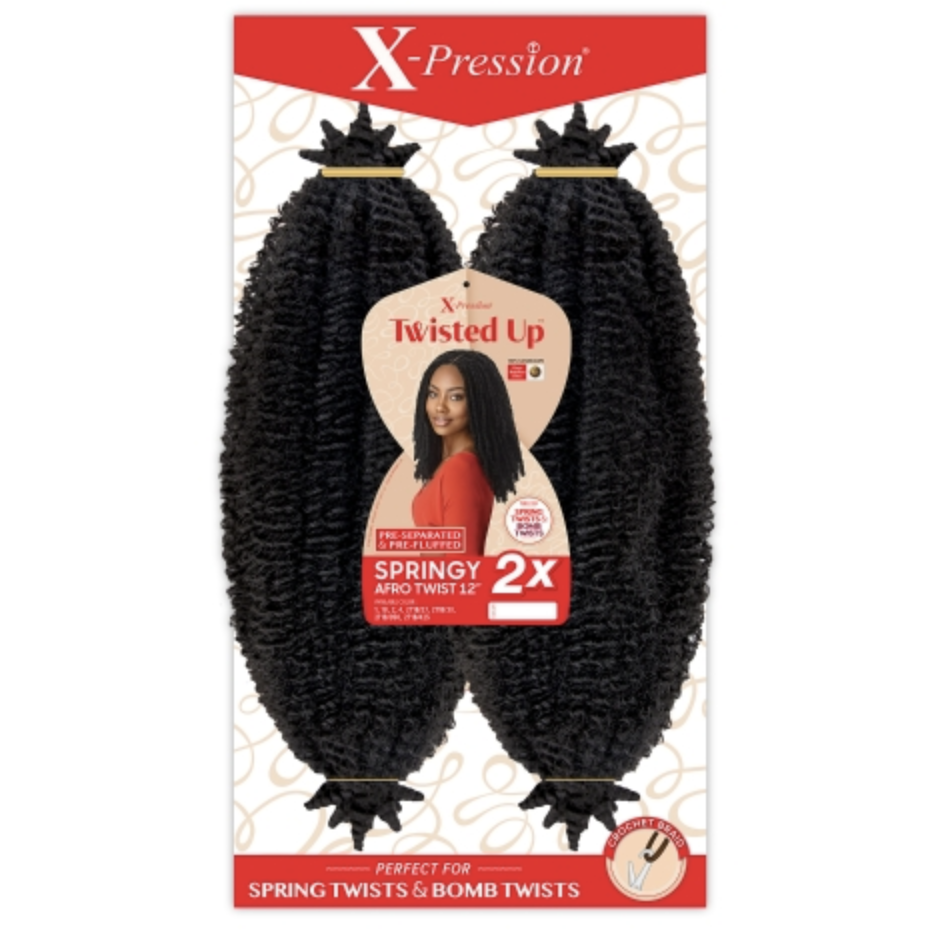Outre: X-Pression Twisted Up 2X Springy Afro Twist 12"Crochet Braids ...