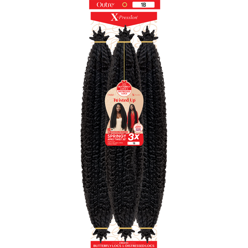 Outre: X-Pression Twisted Up 3X Springy Afro Twist 30"Crochet Braids ...