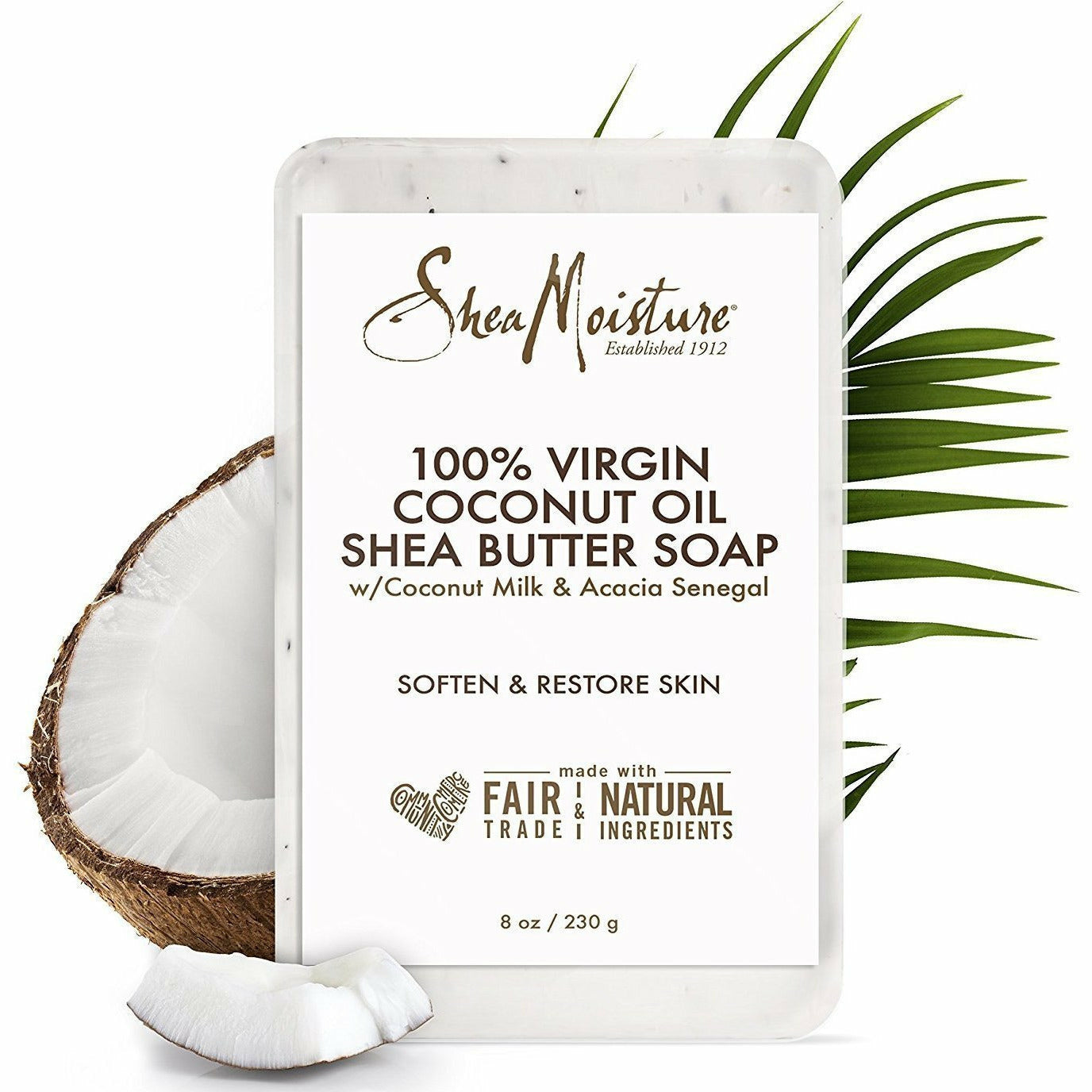 Shea Moisture: 100% Virgin Coconut Oil Shea Butter Soap 8oz – Beauty ...